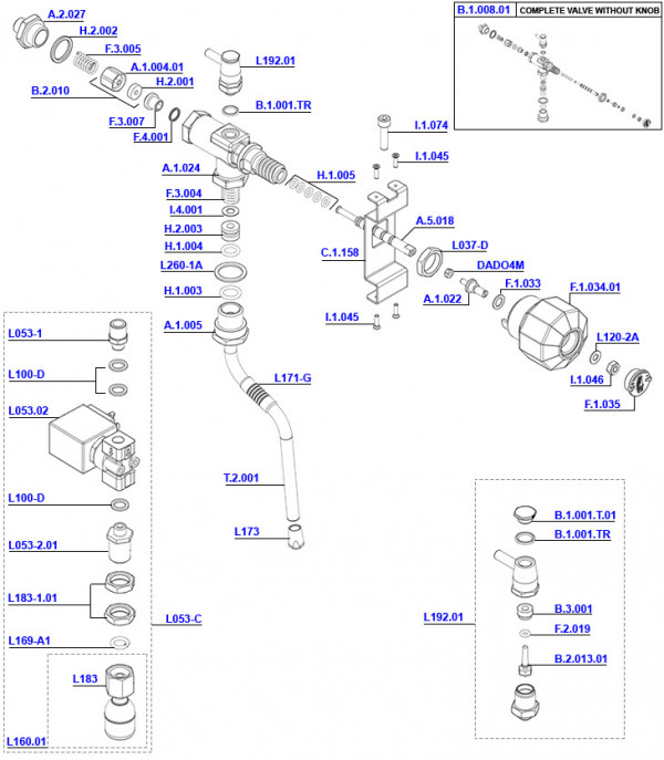 La Marzocco - PB Hot Water Assembly | Coffee Parts
