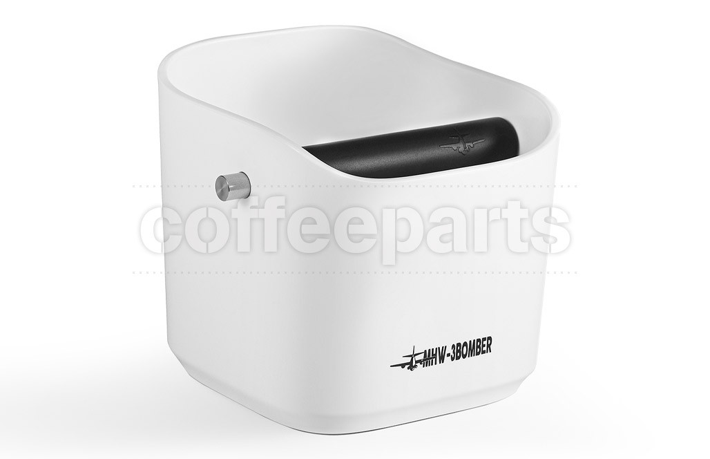 MHW-3Bomber Square Knock Box White 1.2l | Coffee Parts