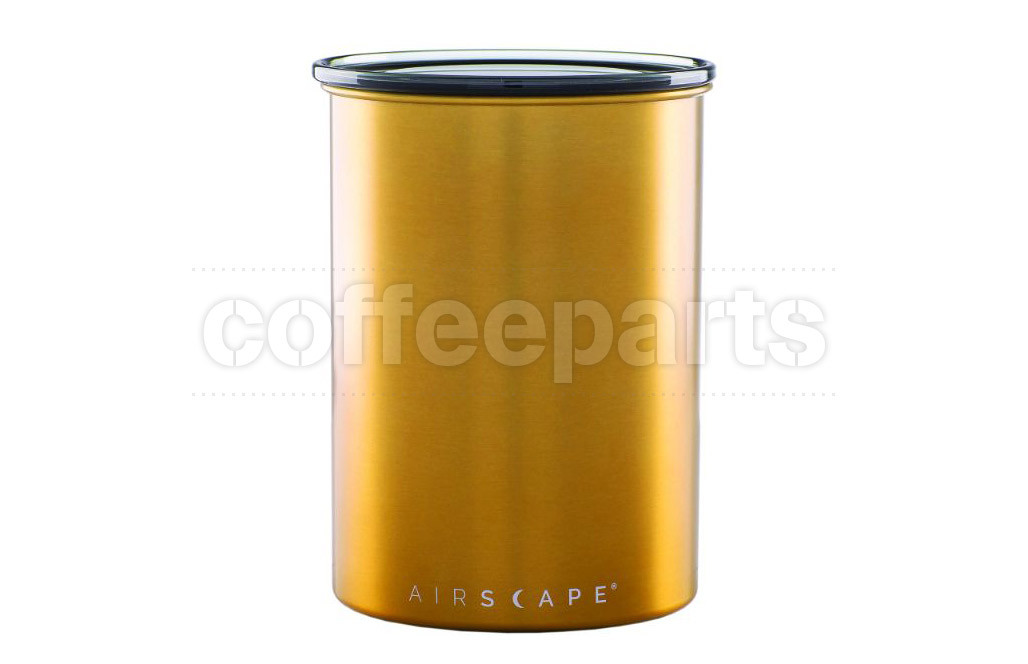 Airscape Medium Coffee Storage Vault : Brushed Brass | Coffee Parts