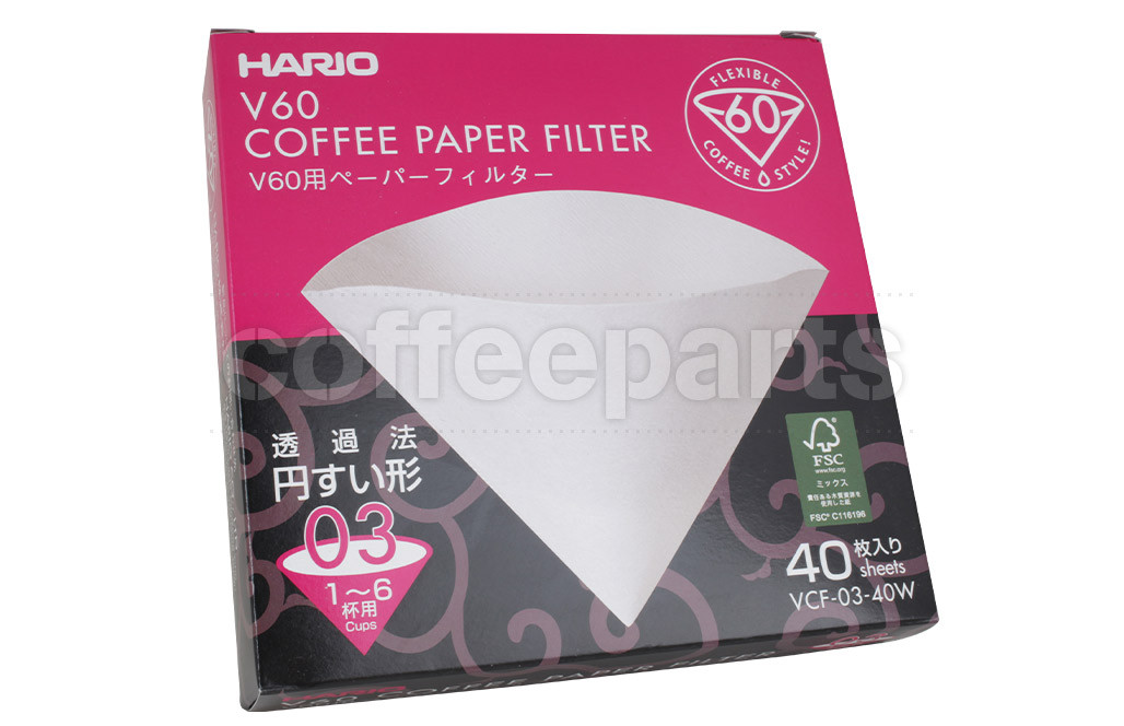 Hario 6-Cup V60 Filter Papers (40pcs) | Coffee Parts