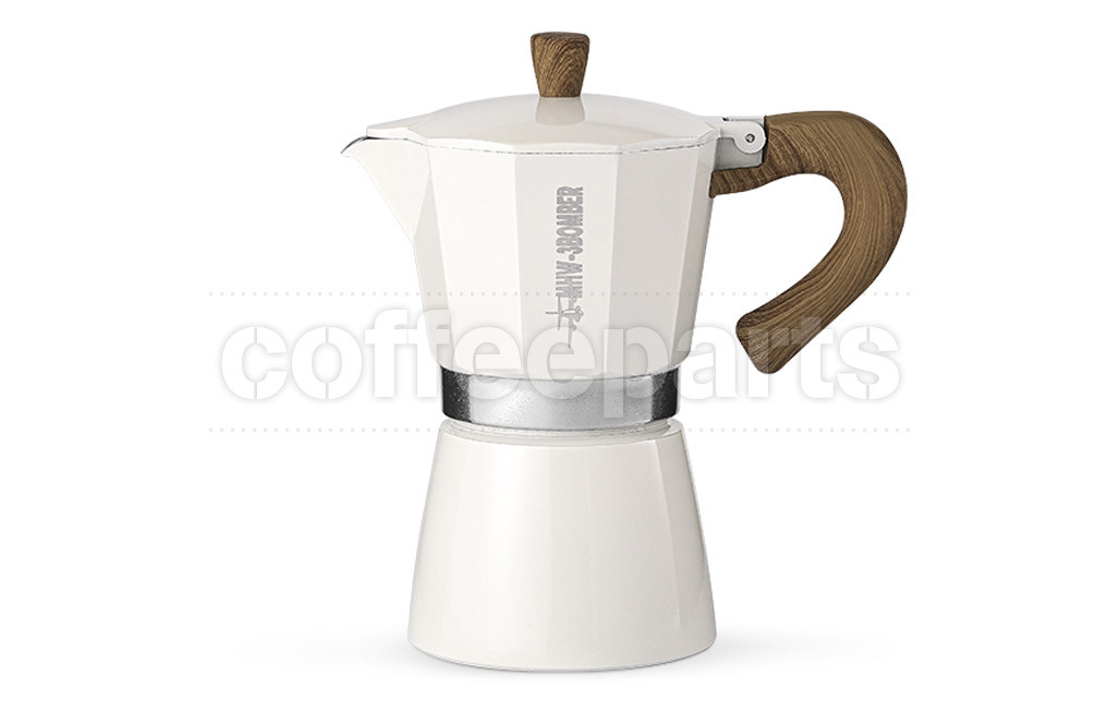 MHW-3Bomber Moka Pot White 300ml | Coffee Parts