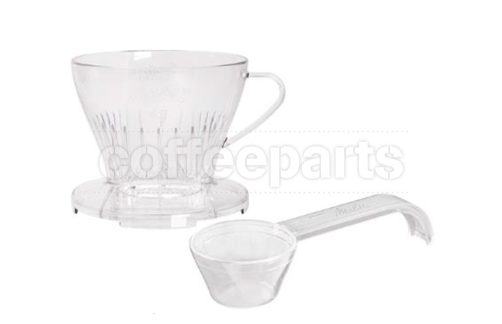 Melitta 1x2 Pour Over Plastic Dripper: Clear | Coffee Parts