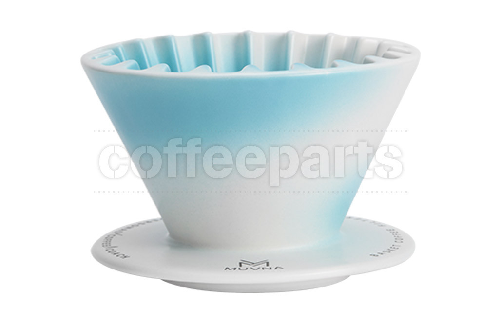 Muvna Cake 1-Cup Ceramic Filter Dripper: Blue | Coffee Parts