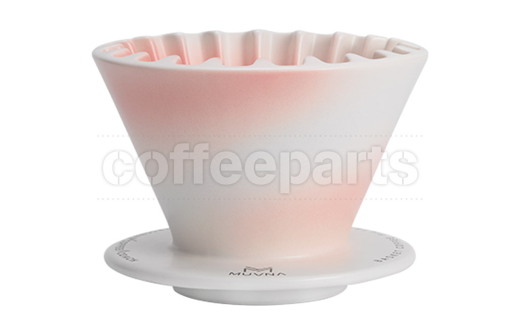 Muvna Cake 2-Cup Ceramic Filter Dripper: Pink | Coffee Parts