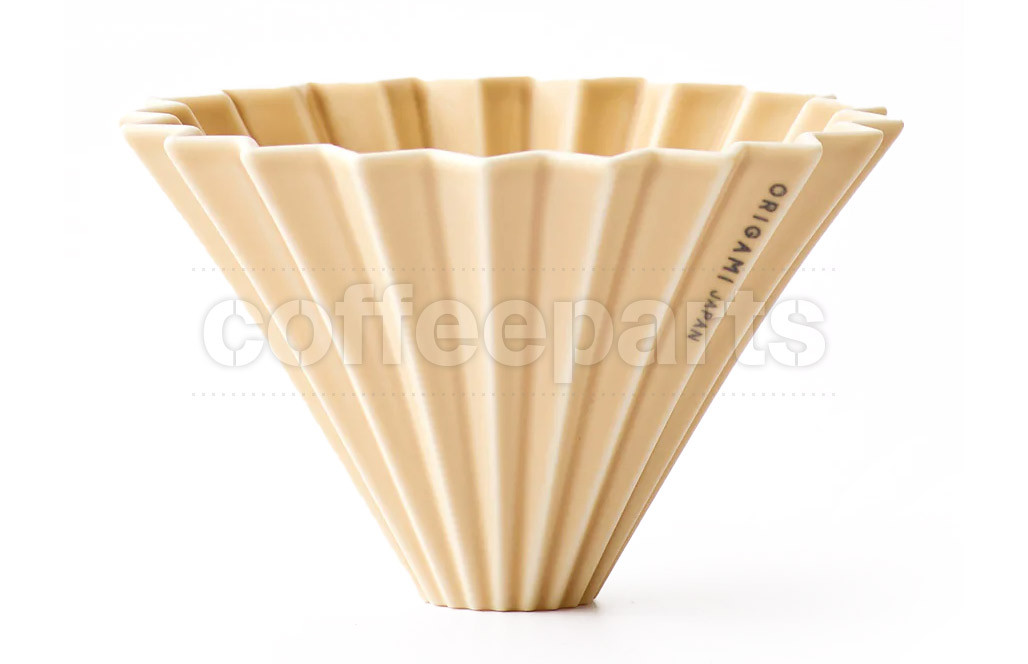 Origami Coffee Dripper Medium - 4 Cup: Matte Beige | Coffee Parts