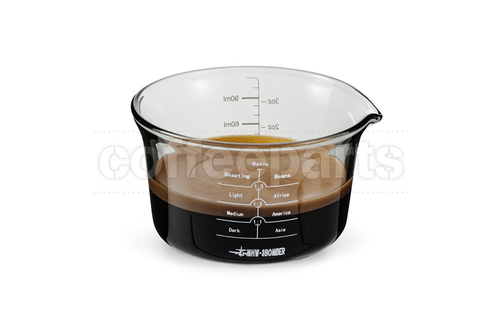 MHW Glass Measuring Cup: 120ml: Grey | Coffee Parts