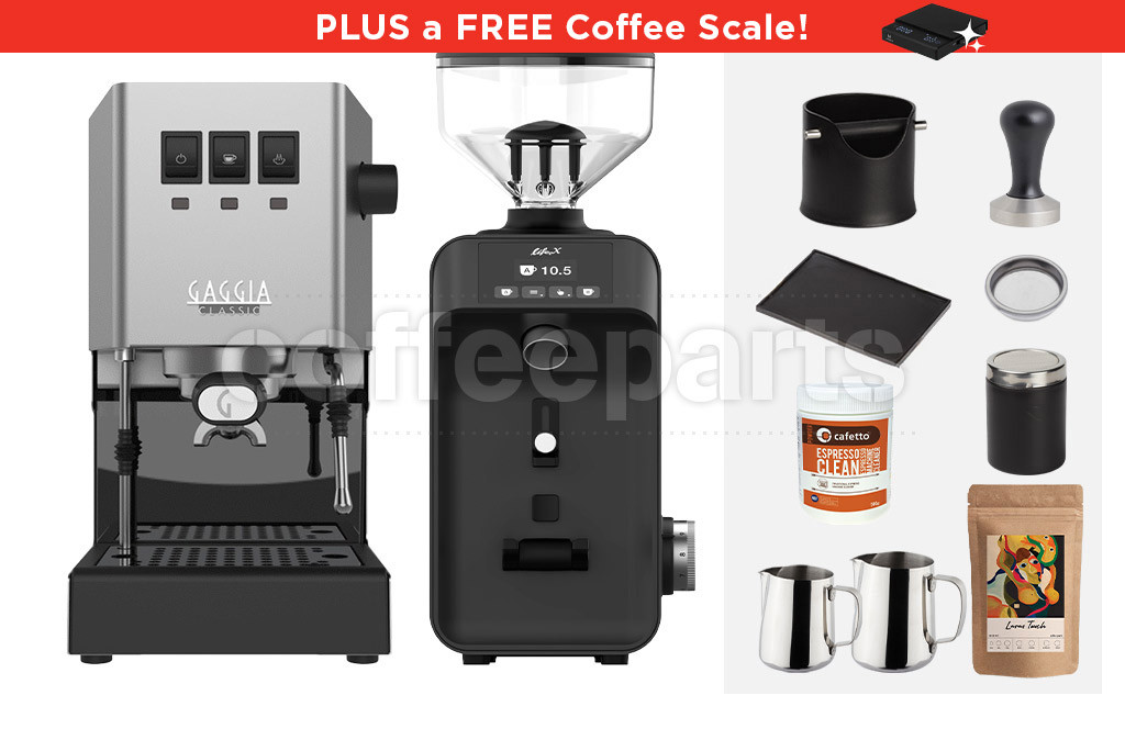 Gaggia Classic E24 / Ceado Espresso Machine Package: Black | Coffee Parts