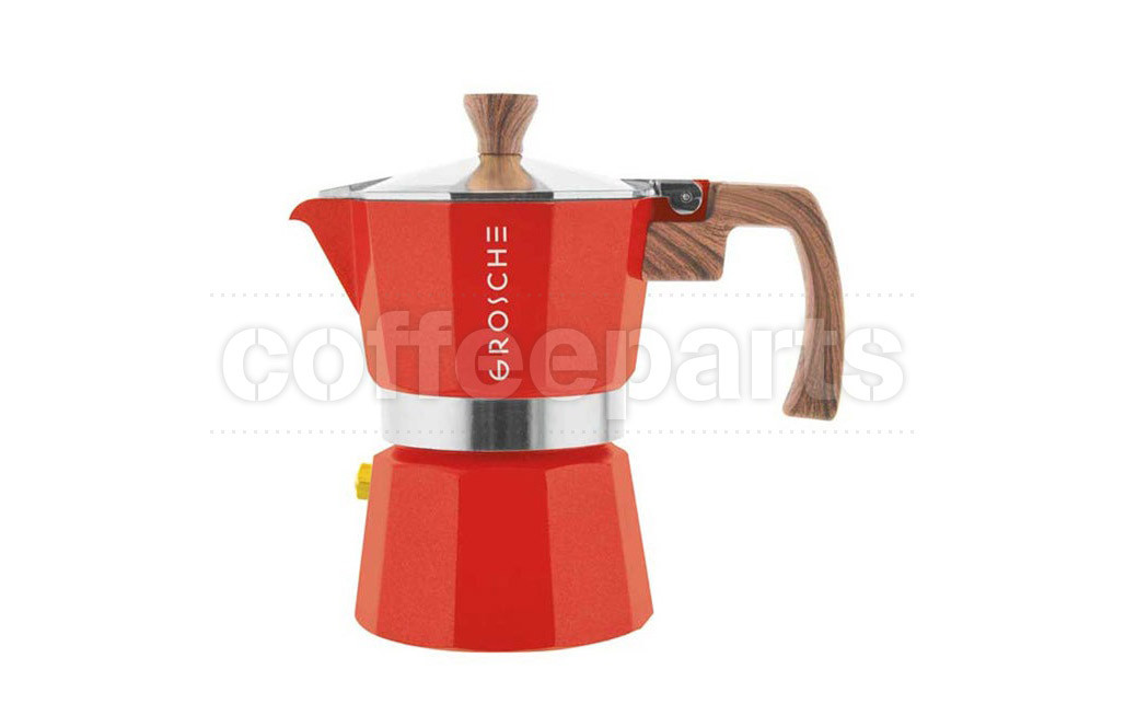 Grosche Milano 3 Cup Stovetop Espresso Maker: Red | Coffee Parts