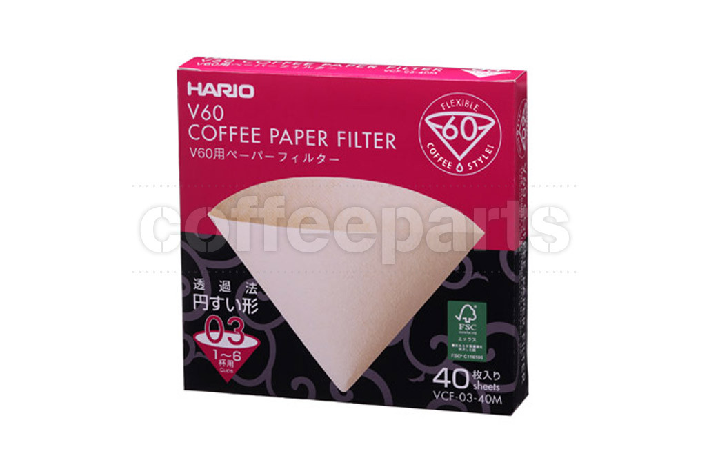 Hario 6-Cup V60 Filter Papers (40pcs) | Coffee Parts